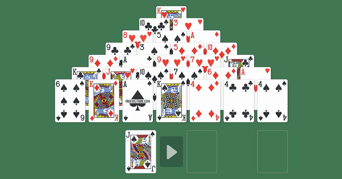 Play Pyramid Solitaire Online in Full Screen for Free